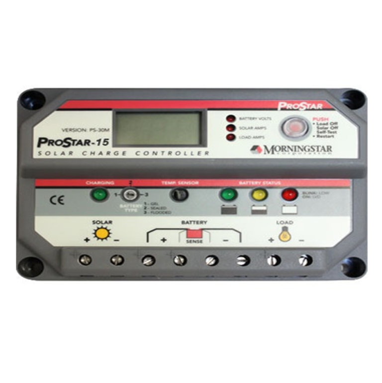 MorningStar ProStar 15A 12V/24V PWM Charge Controller with Meter ...